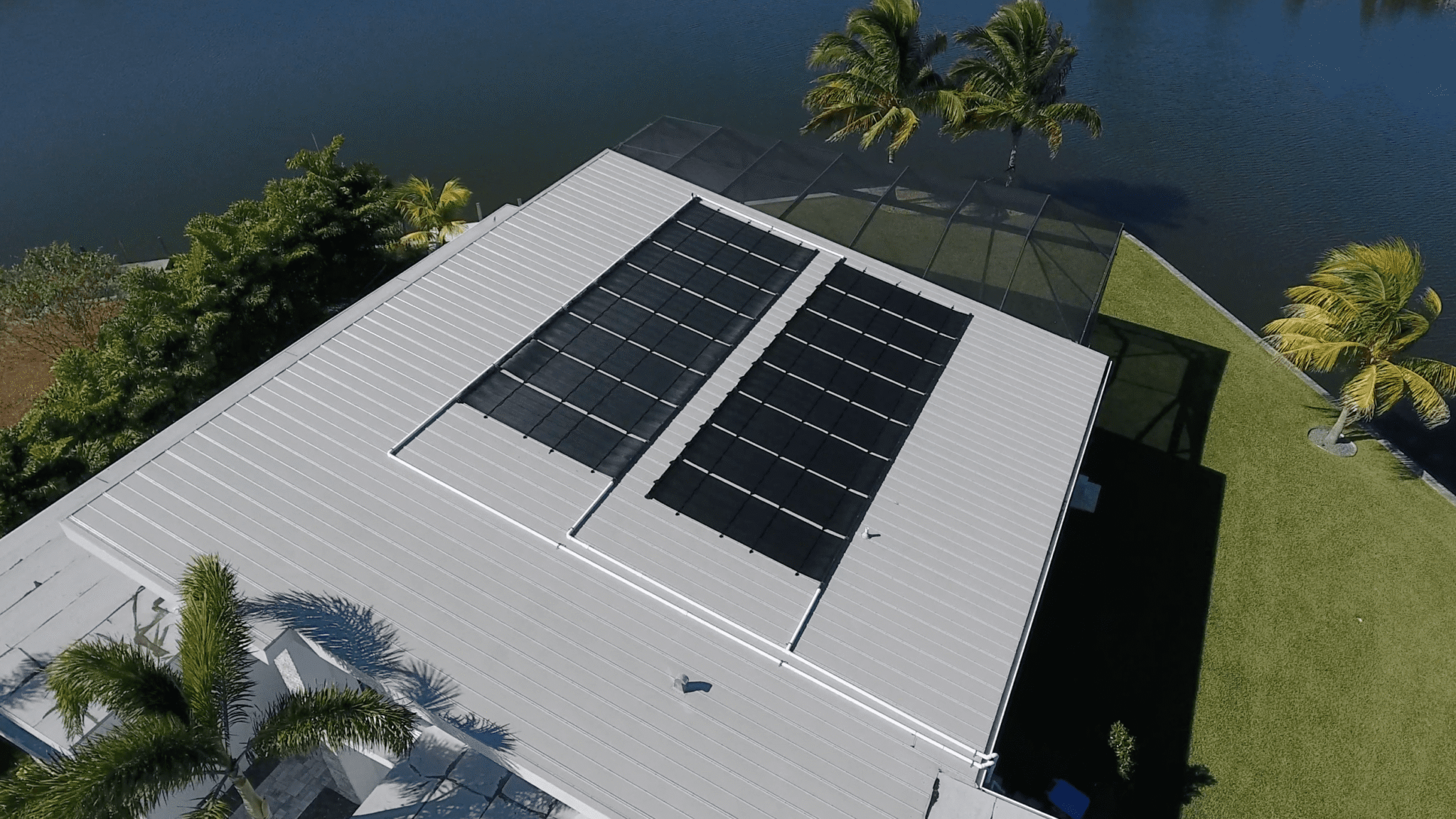Loose Tube Solar Panels Trap Leaves and Pine Needles